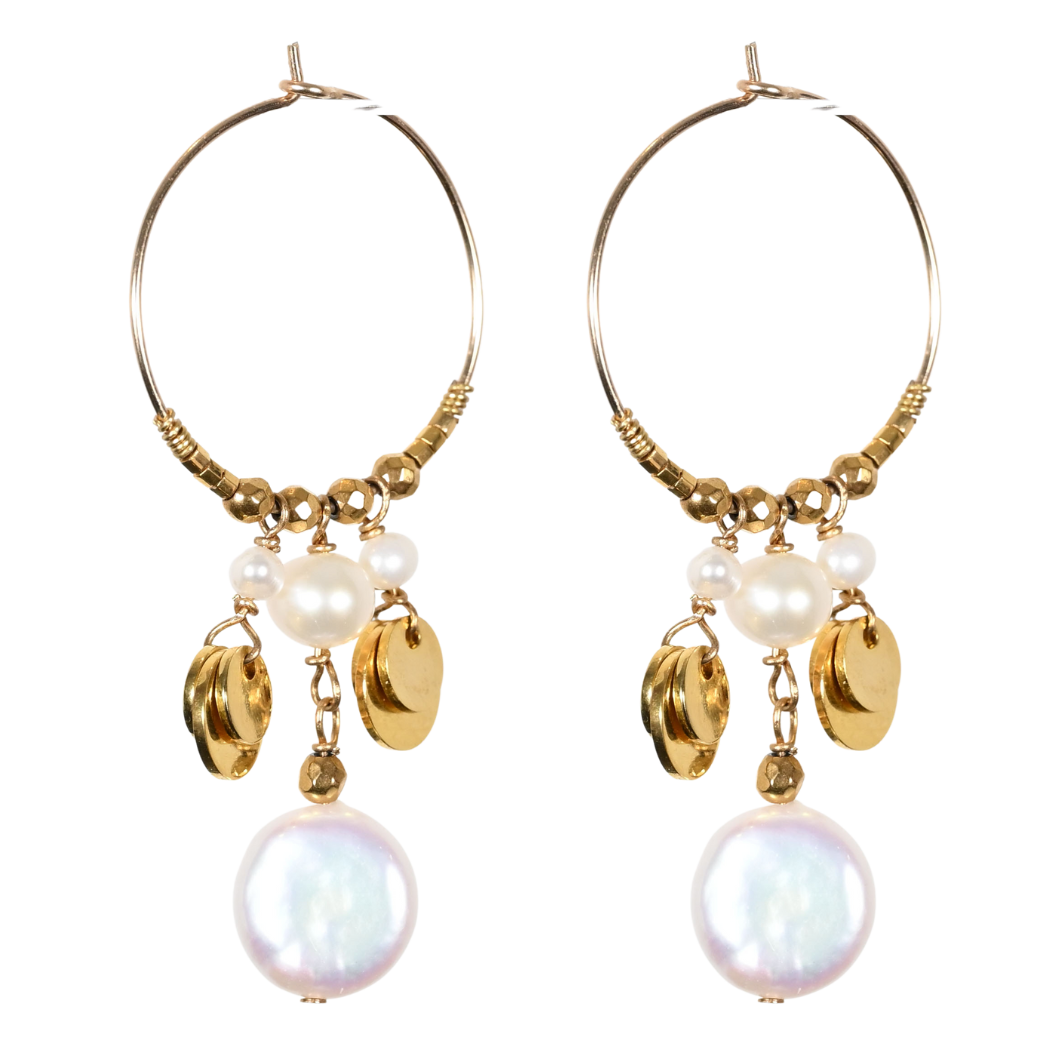 Perla Hoop Earrings