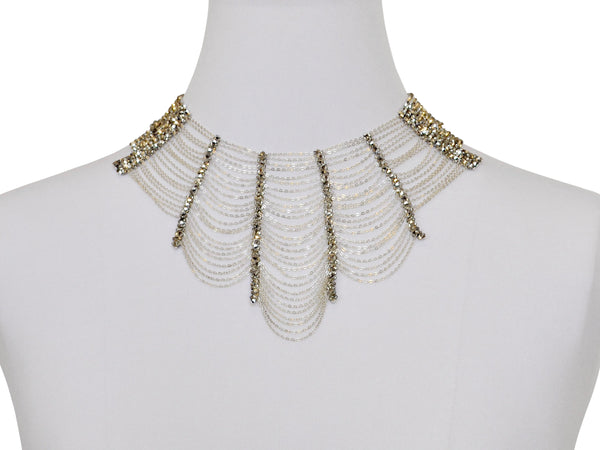 Darius | Cut Crystal with Hand Draped Fine Chain